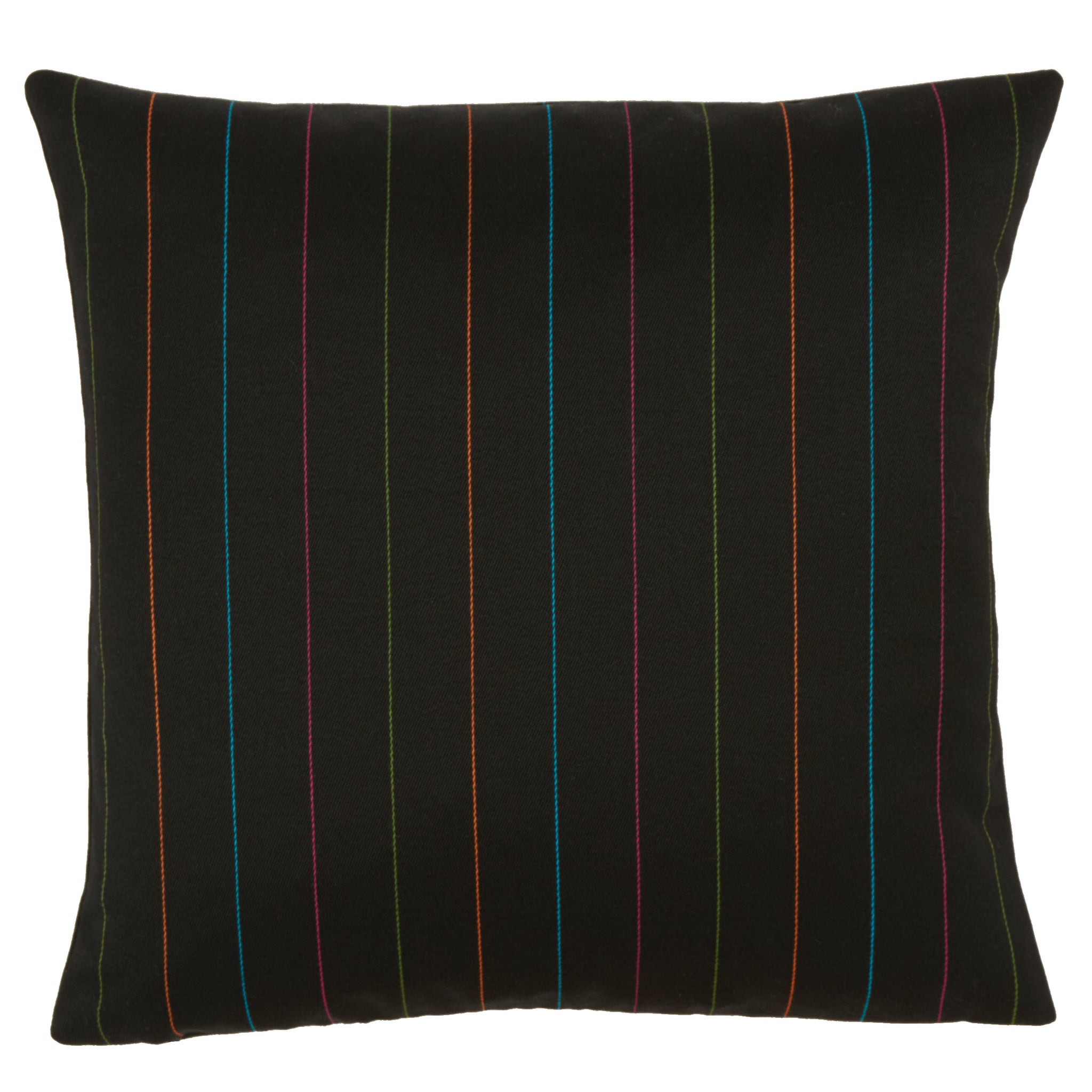 Notting Hill Stripe Black Wool Cushions | Abraham Moon Wool Cushions